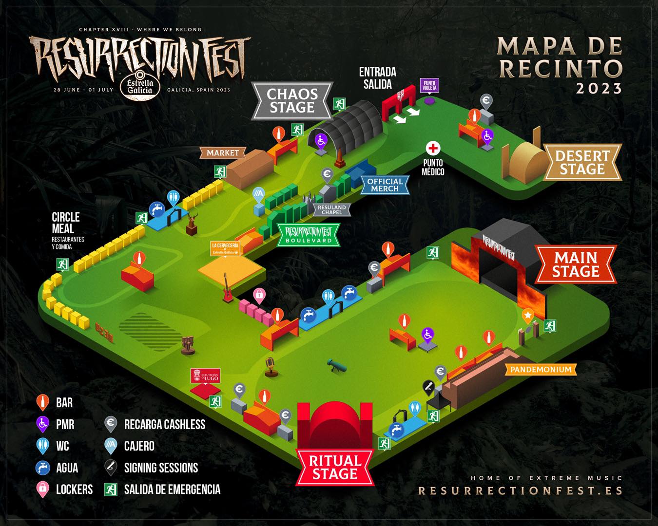 Resurrection Fest 2023 - Map