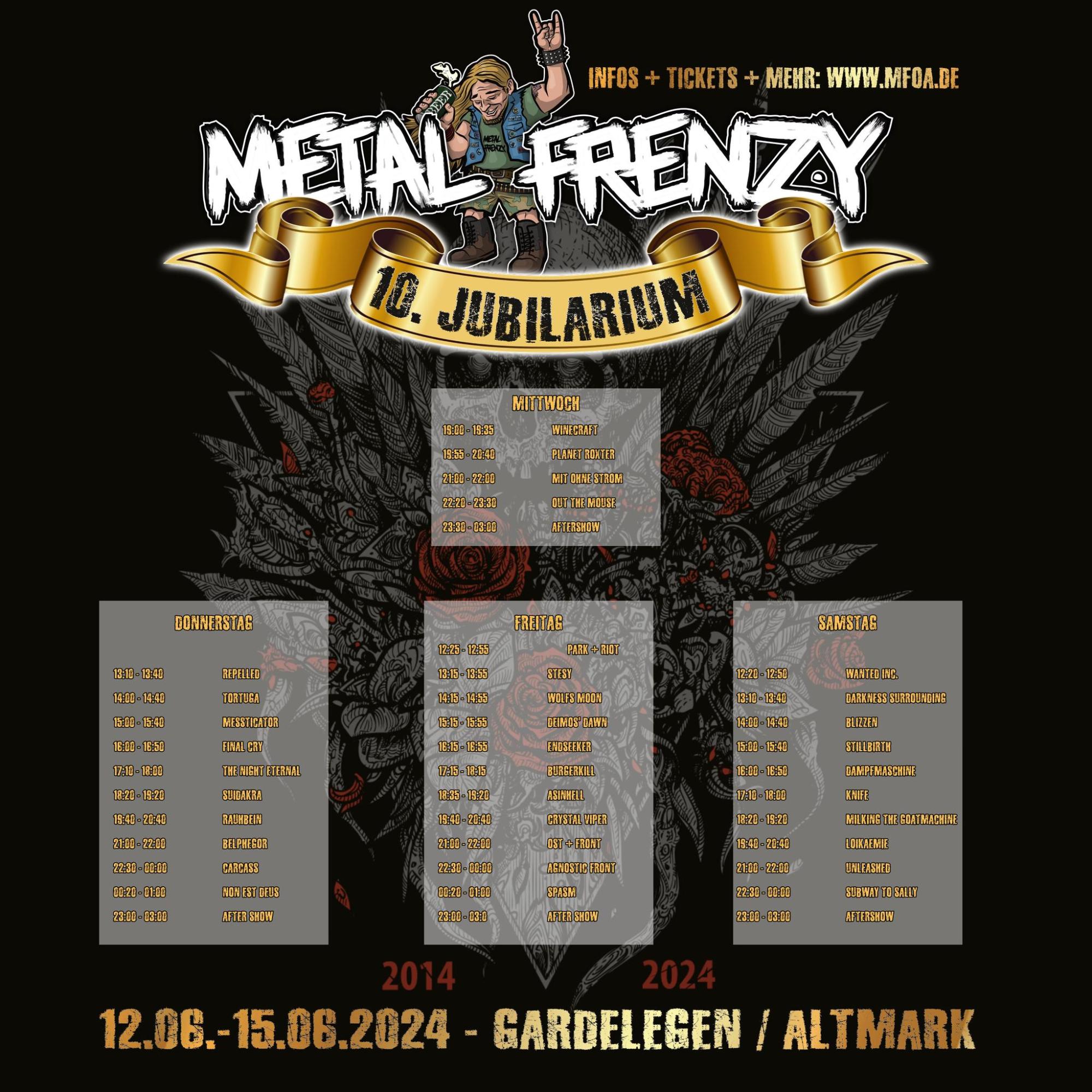 Metal Frenzy Open Air 2024 - Ablauf/Zeitplan