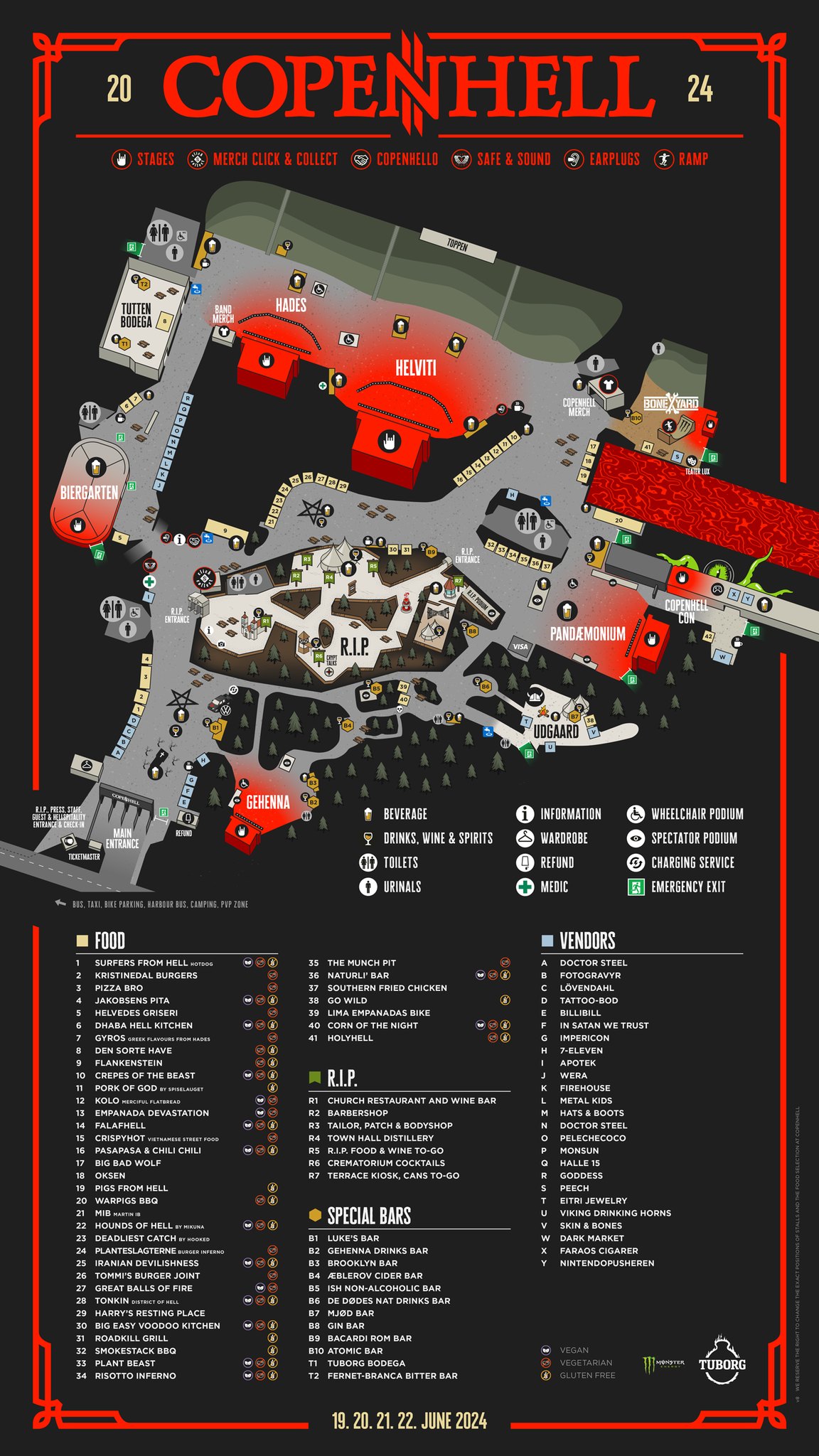 Copenhell 2024 - Map | Concerts-Metal