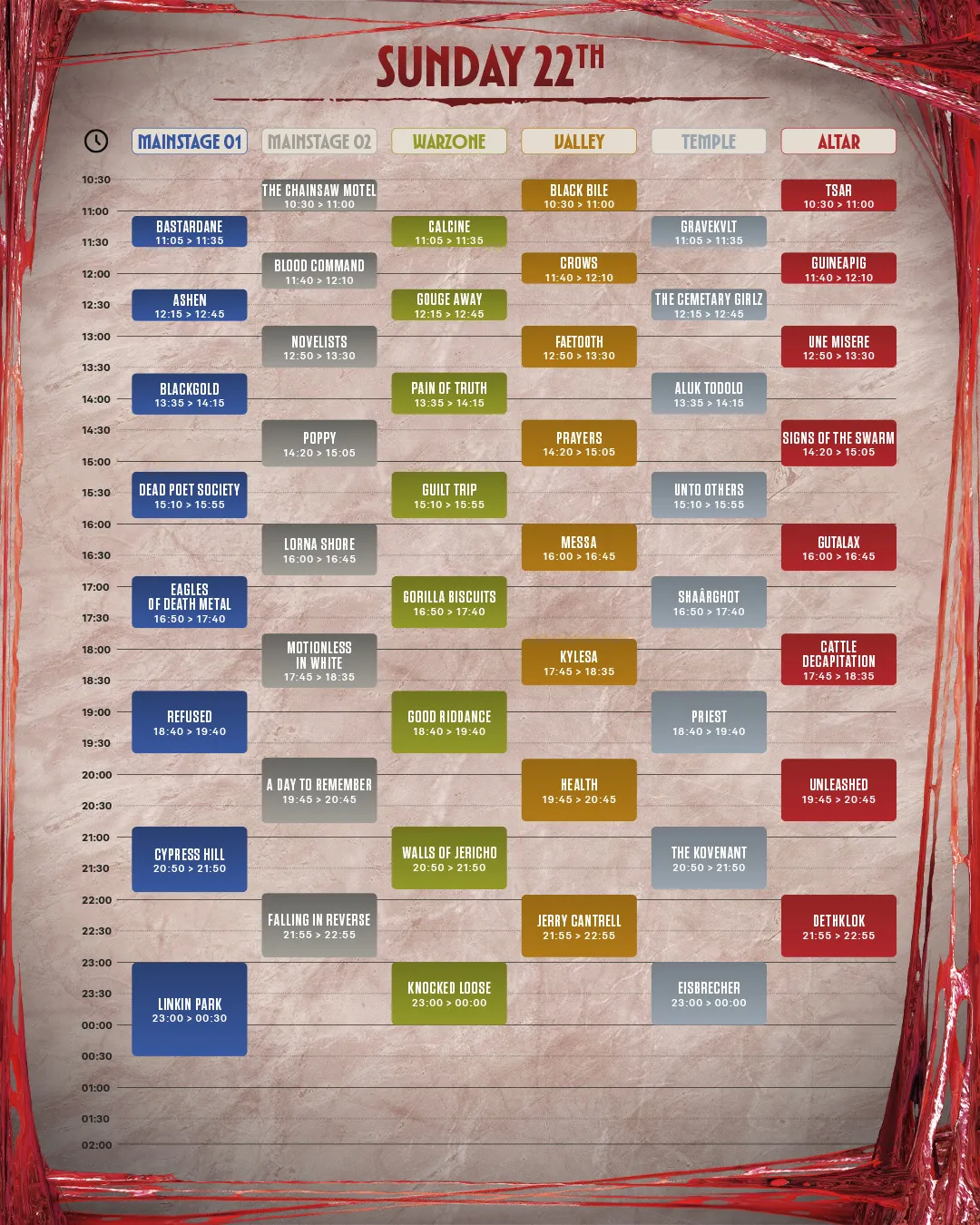 Hellfest 2025 - Running Order - Day 4 | Concerts-Metal