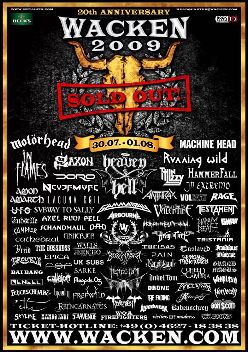 Wacken Open Air 2009 - 29/07/2009 (3 Tage) - Wacken - Deutschland