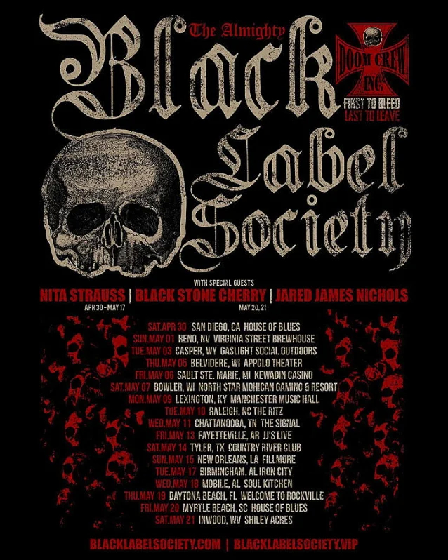 Konzert Black Label Society - 15/05/2022 - New Orleans - Fillmore ...