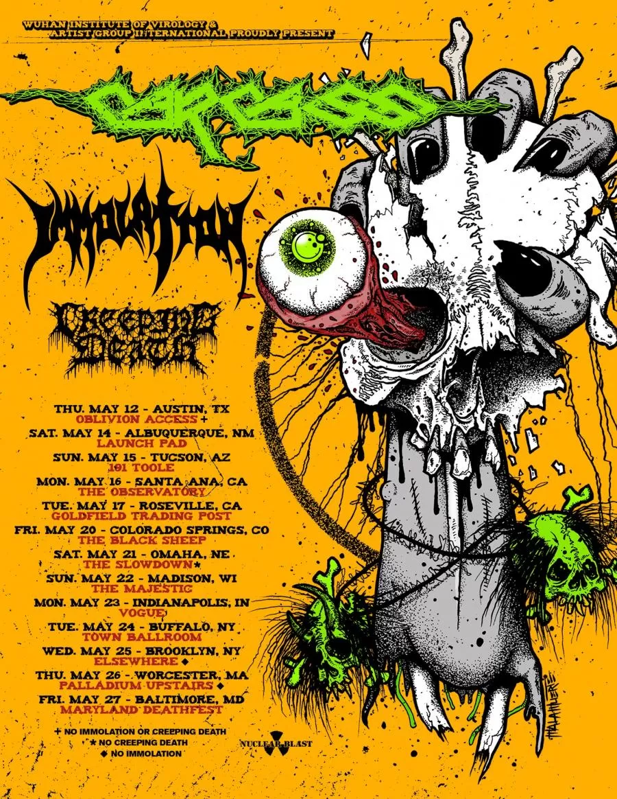Konzert Carcass - 20/05/2022 - Colorado Springs - The Black Sheep ...