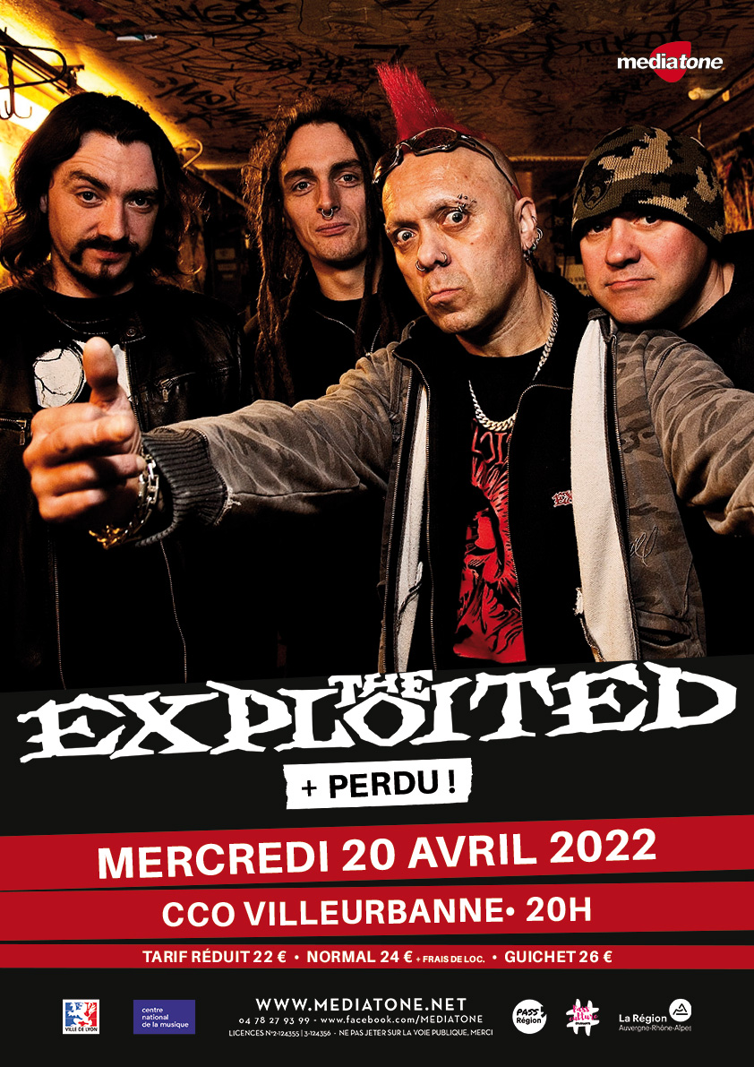 Konzert The Exploited - 20/04/2022 - Villeurbanne - CCO - Frankreich