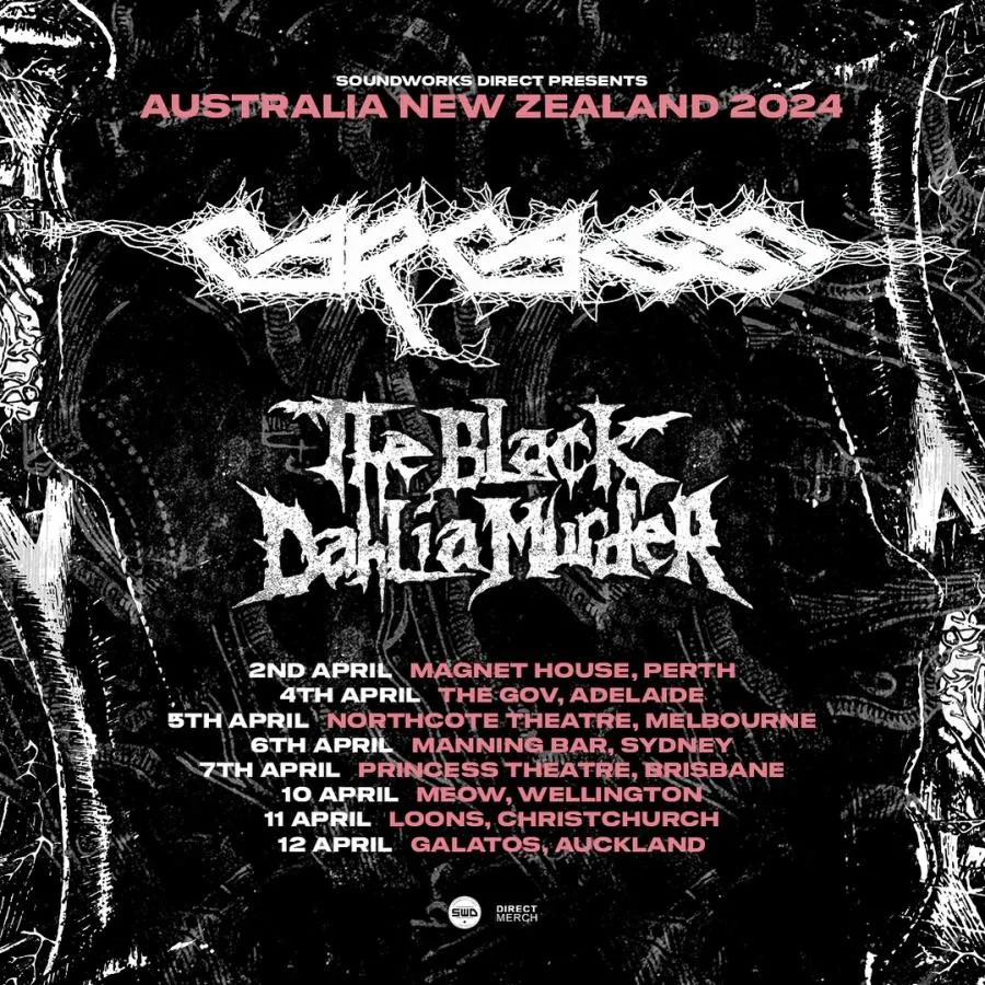 Carcass + The Black Dahlia Murder - 07/04/2024 - Brisbane - Princess ...