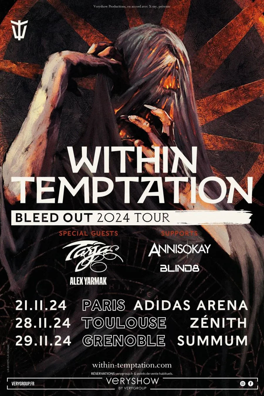 Konzert Within Temptation - 28/11/2024 - Toulouse - Zenith - Frankreich