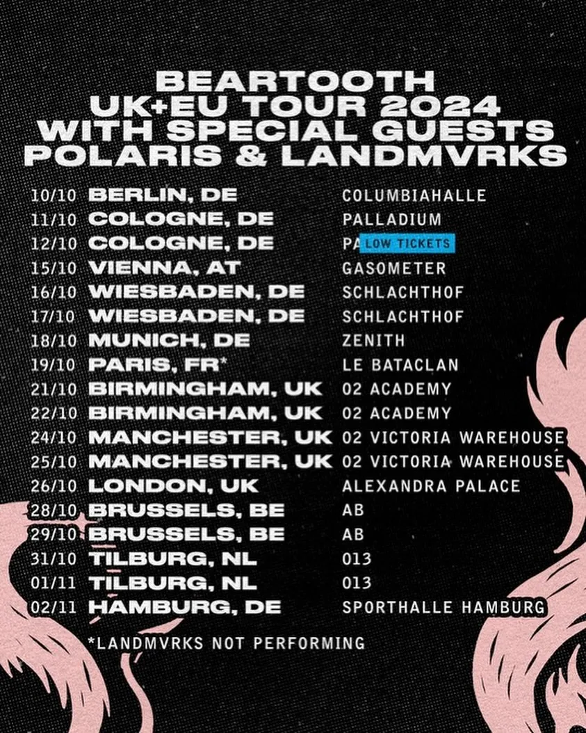 Konzert Beartooth - 18/10/2024 - München - Zenith - Deutschland