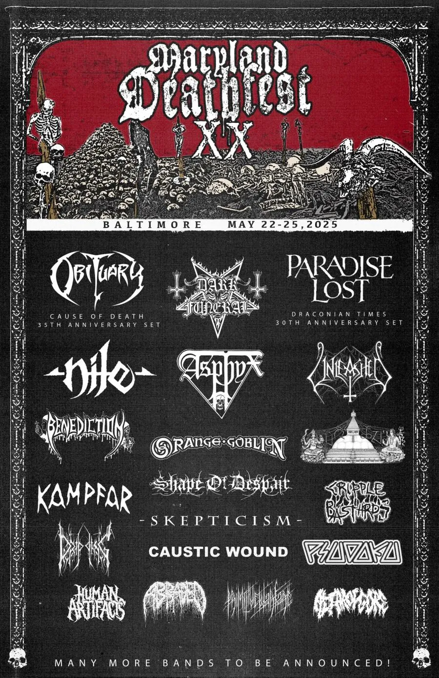 Maryland Deathfest 2025 - 22/05/2025 (3 Tage) - Baltimore - Vereinigte ...