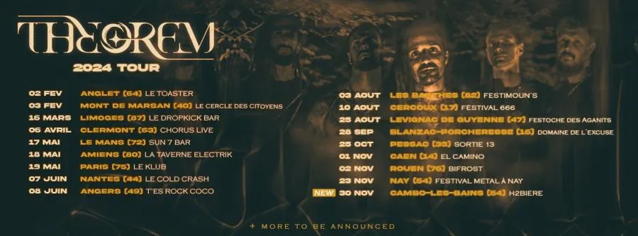 Konzert Theorem - 02/11/2024 - Rouen - Bifröst Club - Frankreich