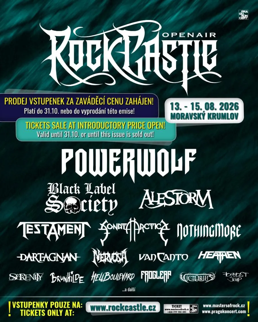 Rock Castle 2026 - 13/08/2026 (3 Tage) - Moravský Krumlov - Tschechien